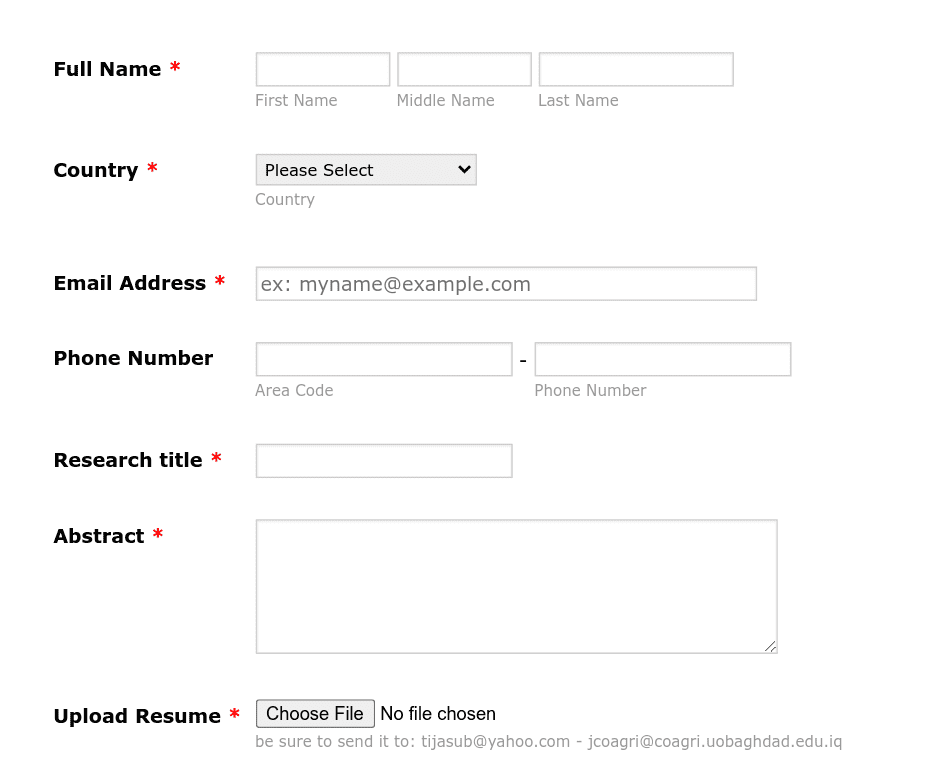 Scientific Research Abstract Entry Form Template | Jotform