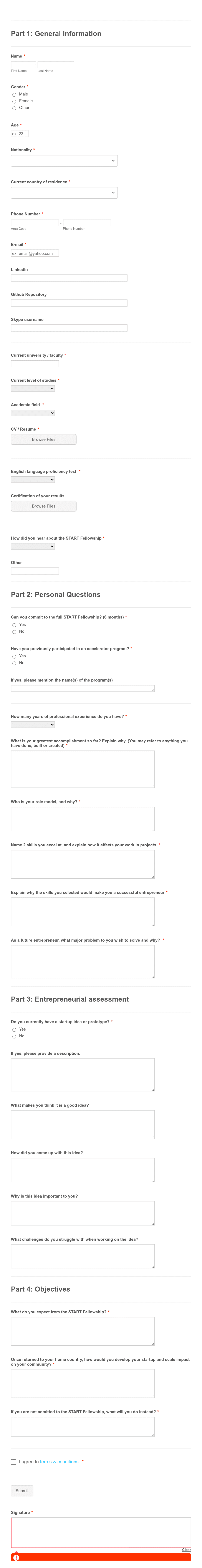 Seed Accelerator Application Form Template | Jotform