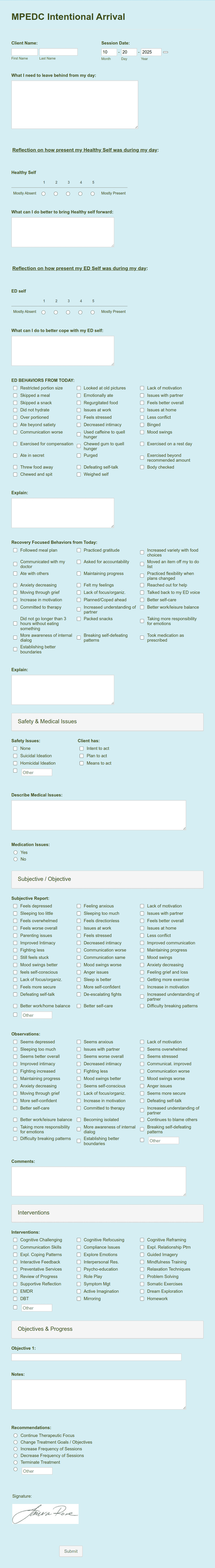 Self-Health Assessment Form Template | Jotform