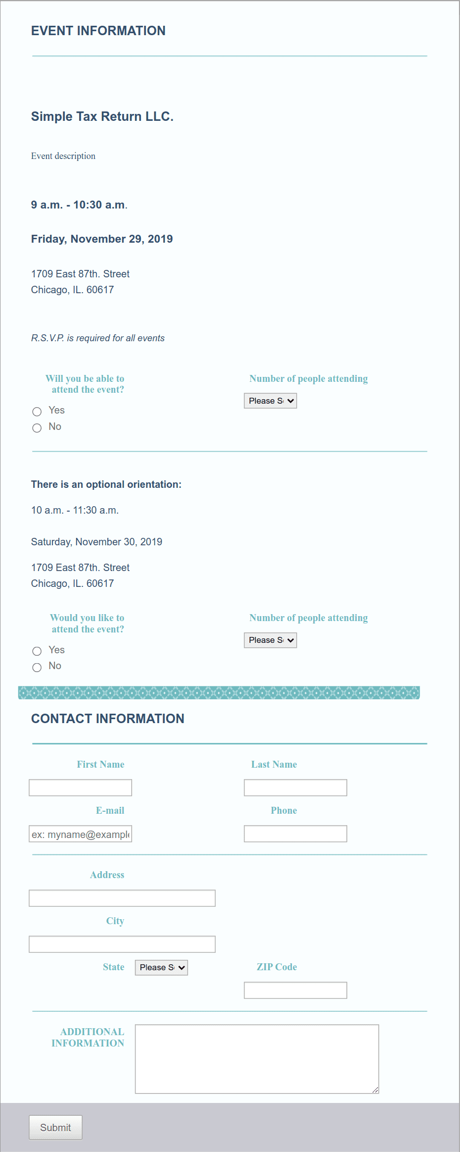 Seminar RSVP Form Template | Jotform