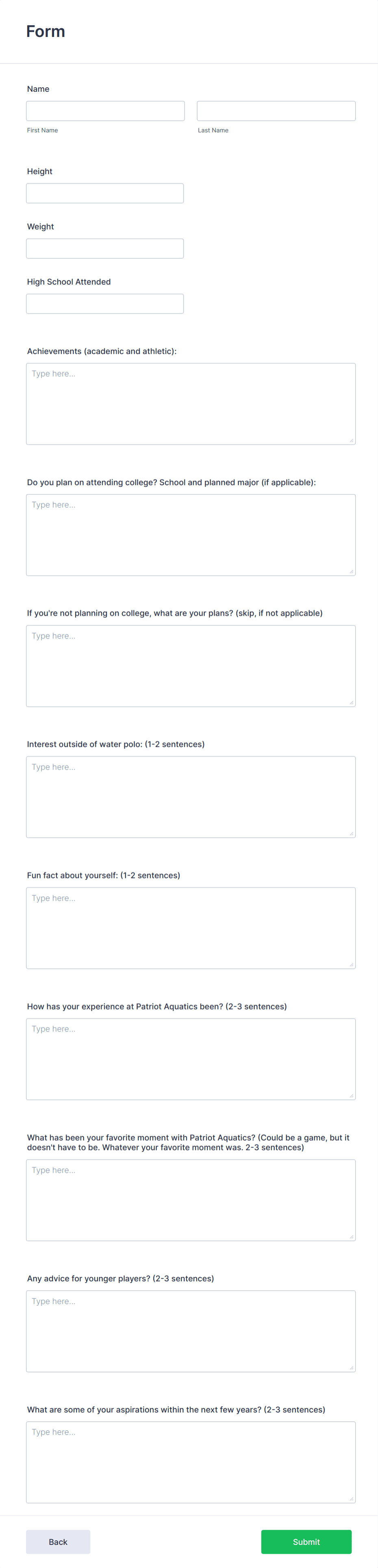 Senior Spotlight Form Template | Jotform