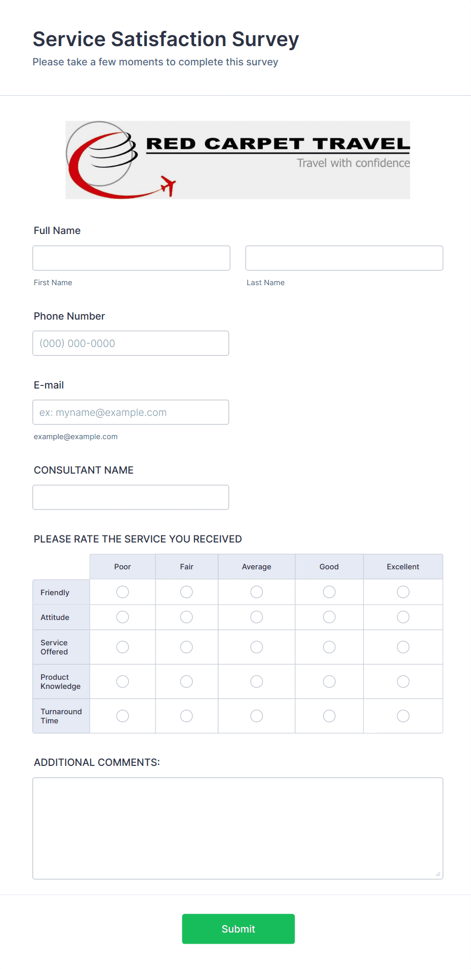 Service Satisfaction Survey Form Template | Jotform
