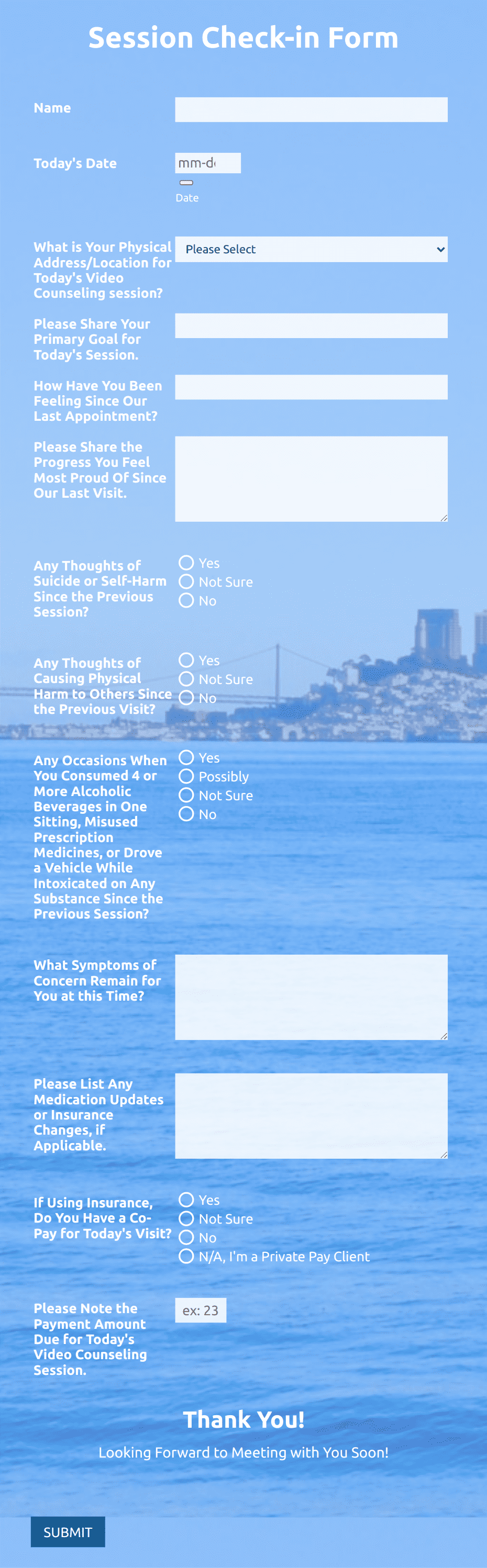 Session Check-in Form Template | Jotform
