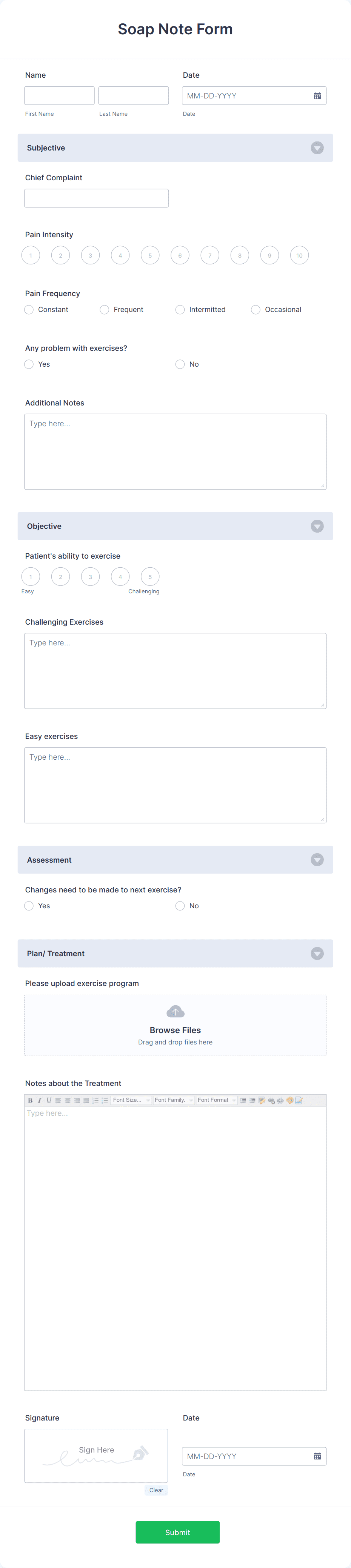 Soap Note Form Template | Jotform