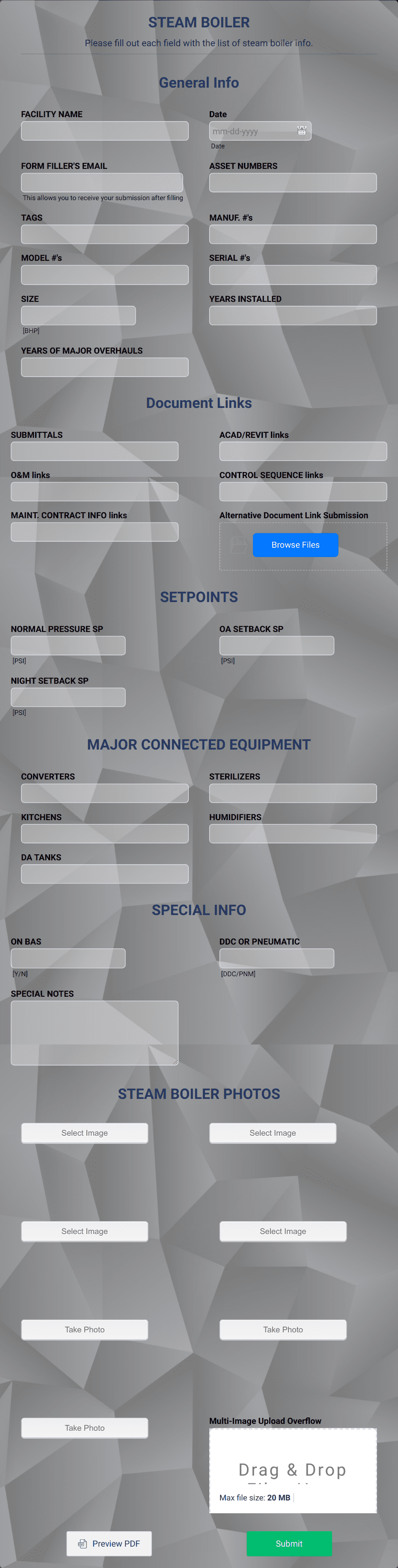 Steam Boiler Form Template | Jotform