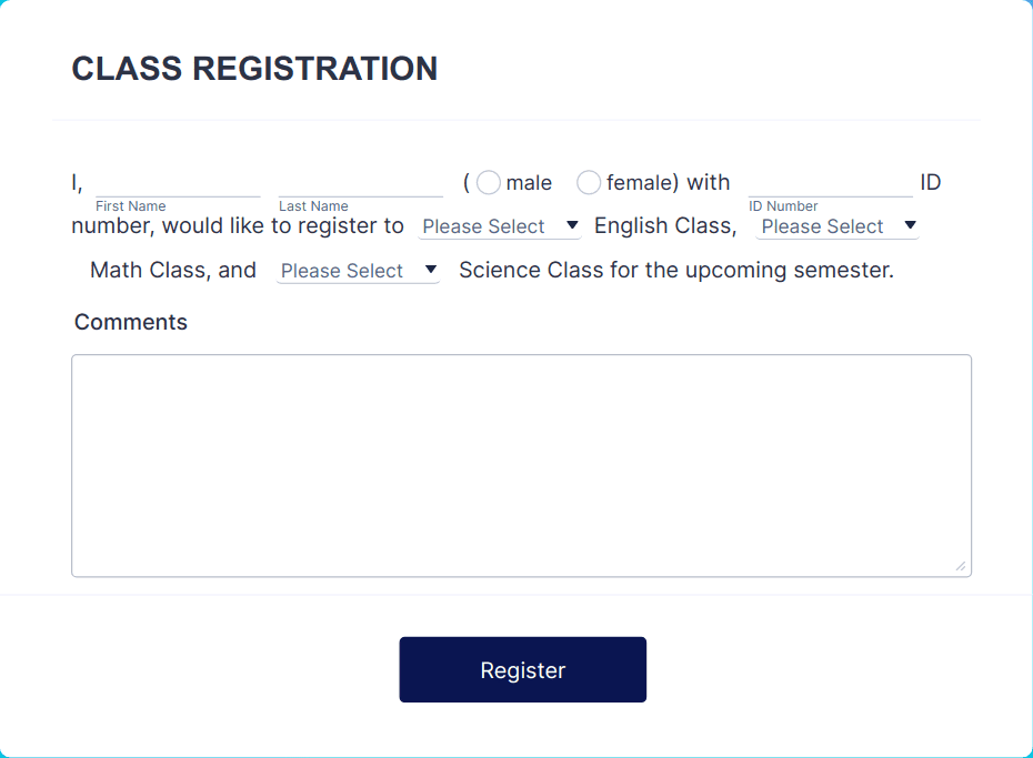 Student Enrollment Form Template | Jotform