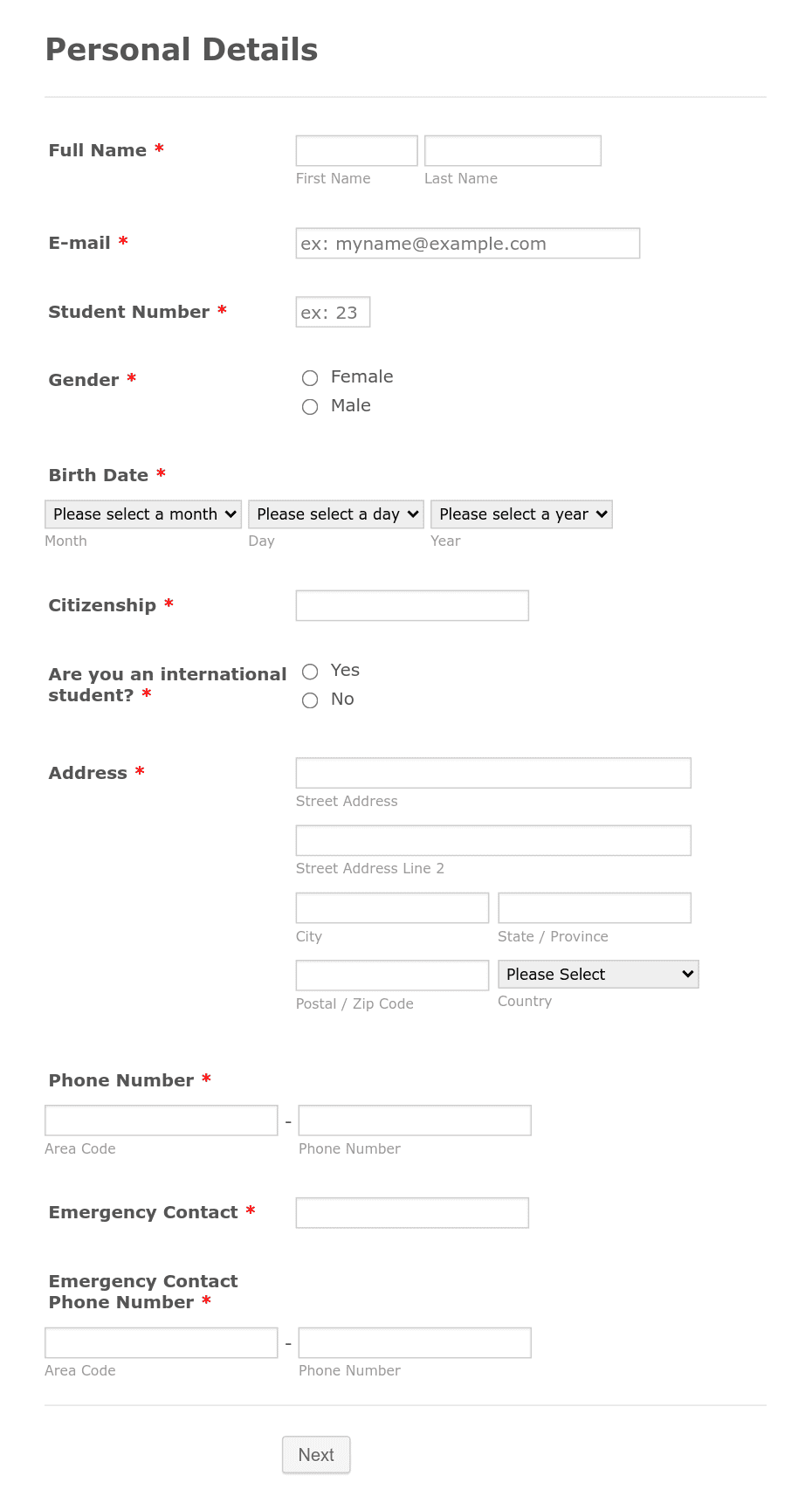 Student Mobility Outgoing Application Form Template | Jotform