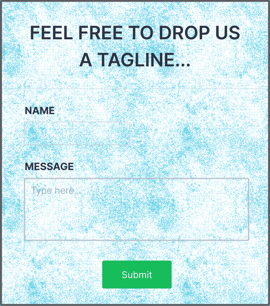 Tagline Contact Form - Noise Theme Form Template | Jotform