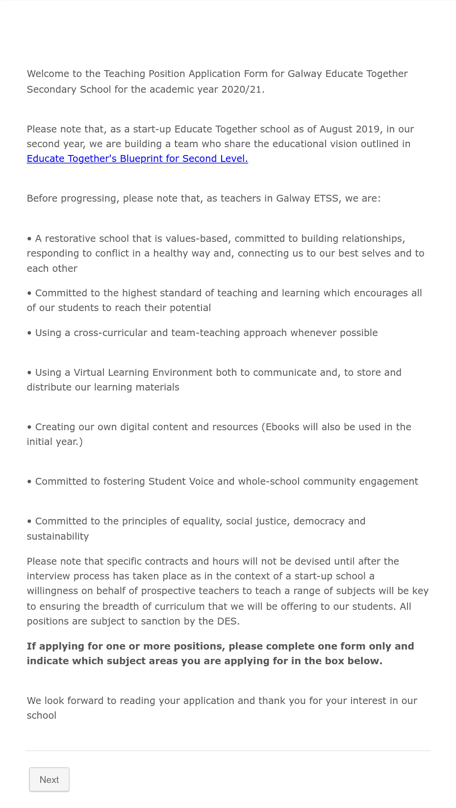 Teaching Job Application Form Template | Jotform