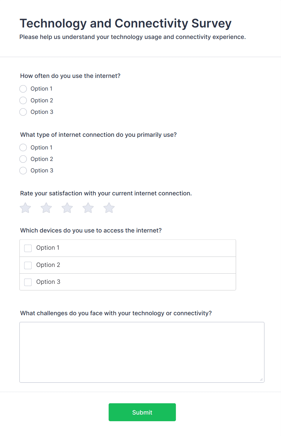 Technology and Connectivity Survey Form Template | Jotform