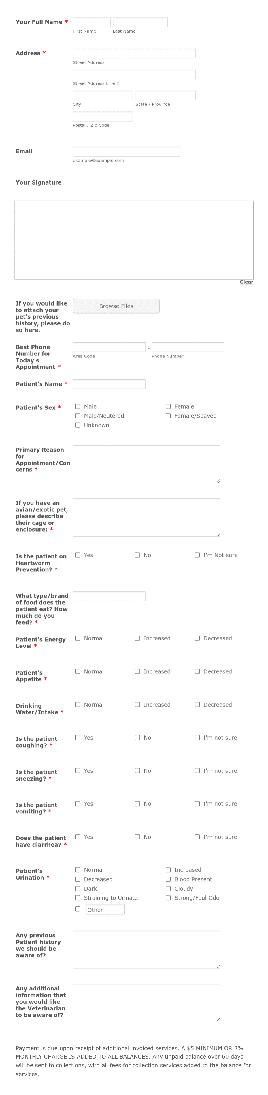 TeleMedicine Veterinary Consent Form Template | Jotform