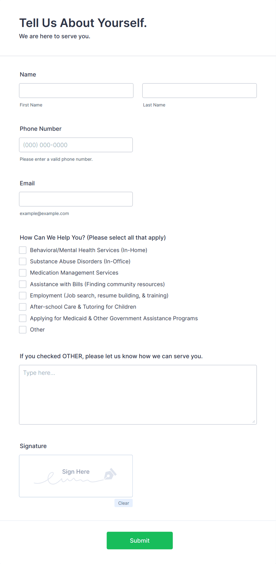 Tell Us About Yourself Form Template | Jotform