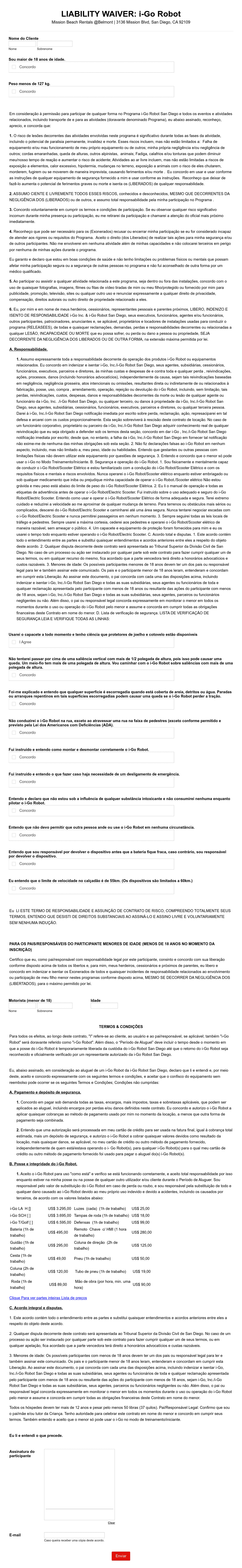Termo de responsabilidade e Acordo de aluguel Modelo de Formulário ...