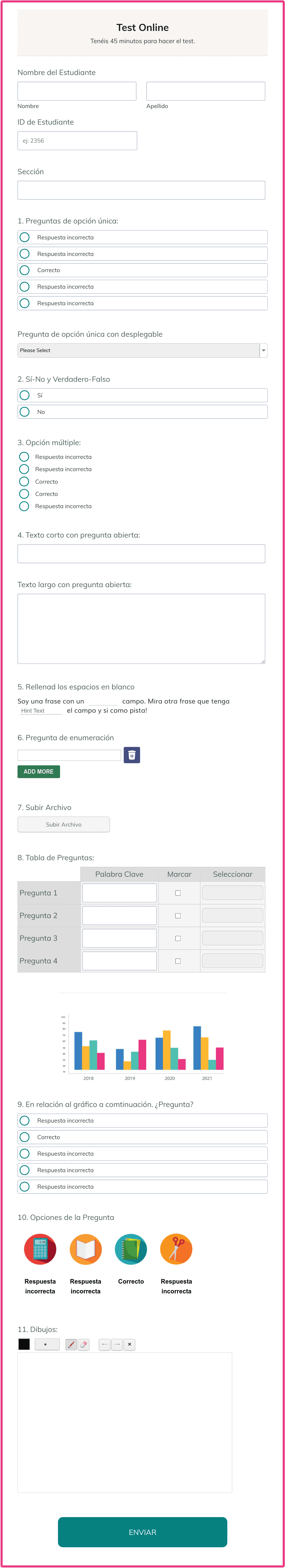 Test Online Plantilla de formulario | Jotform
