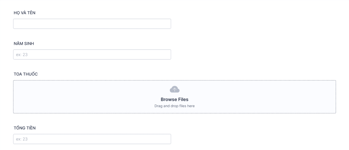 Thong tin benh nhan Form Template | Jotform