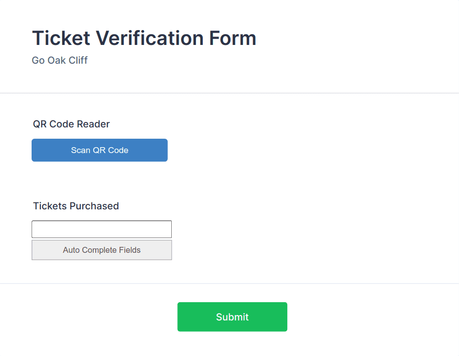 Ticket Verification Form Template | Jotform