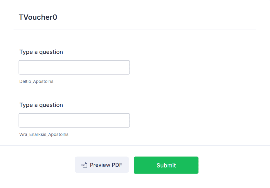 TVoucher0 Form Template | Jotform