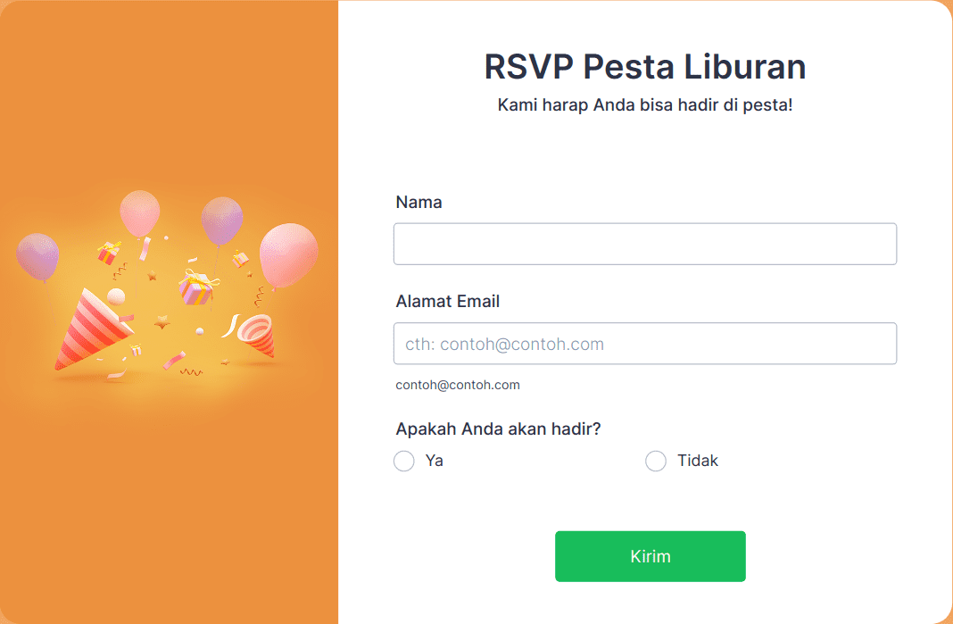 Undangan Acara Template Formulir | Jotform