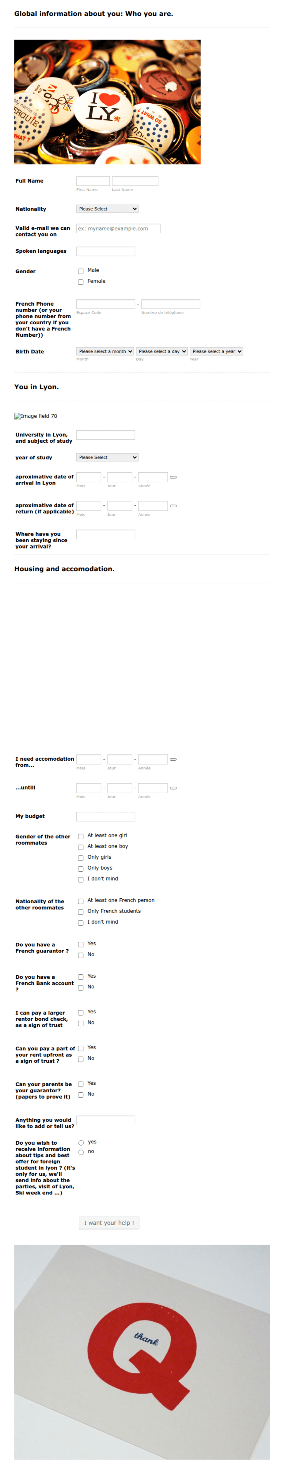 University Housing Questionnaire Form Template | Jotform