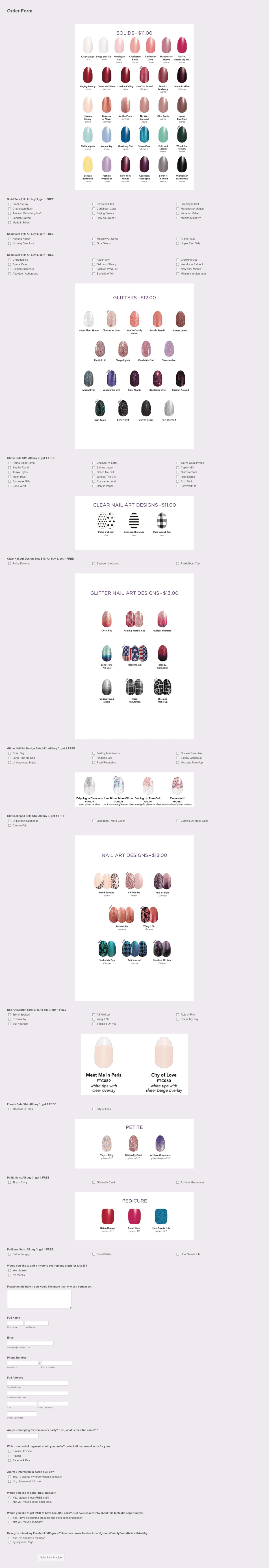 Updated Order Form Fall 2020 Form Template | Jotform