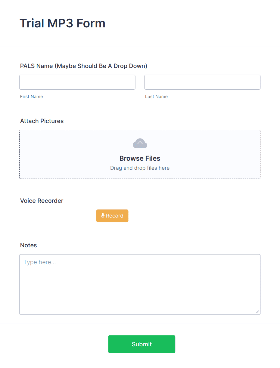 Voiceover Picture Form Template | Jotform