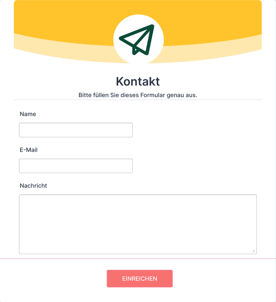 Web Kontaktformular Vorlage Formularvorlage | Jotform