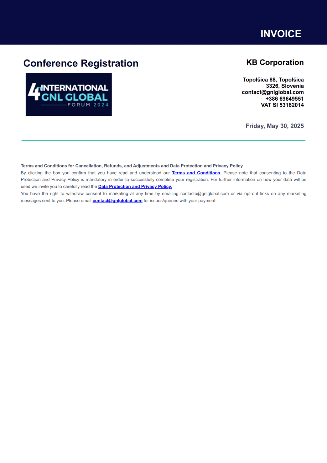 5th International GNL GLOBAL Forum 2025 -2 PDF Template | Jotform