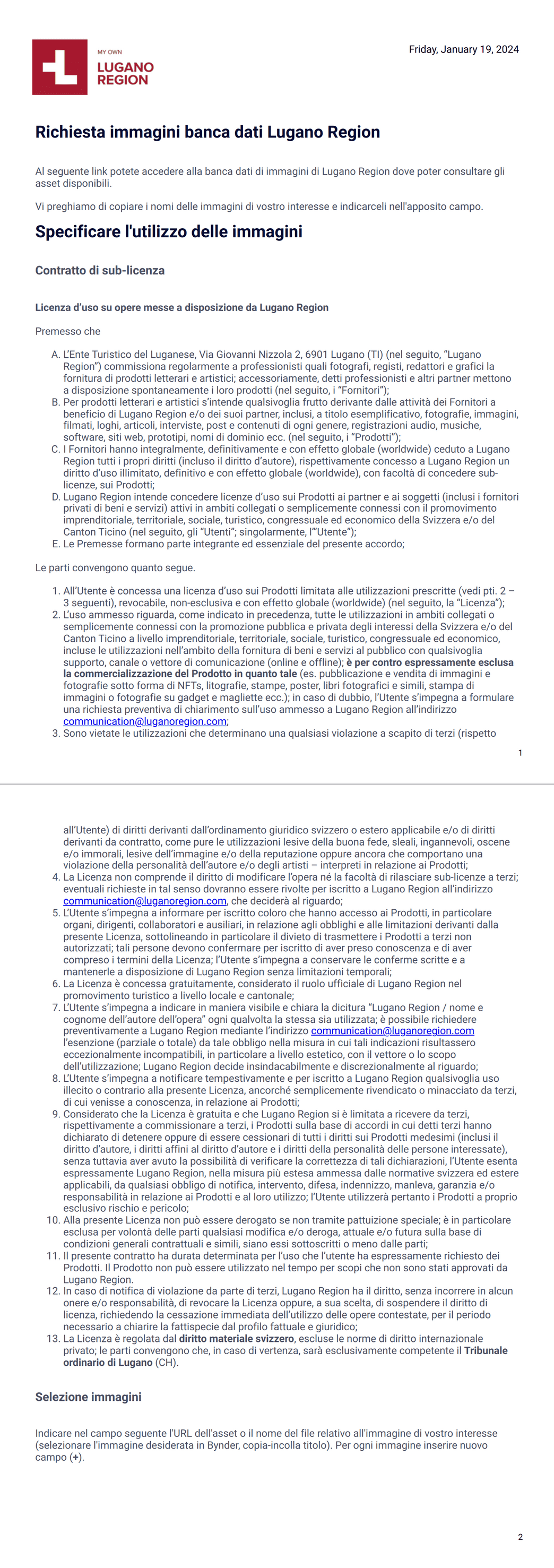 allegato richiesta immagini - Modelli di PDF | Jotform