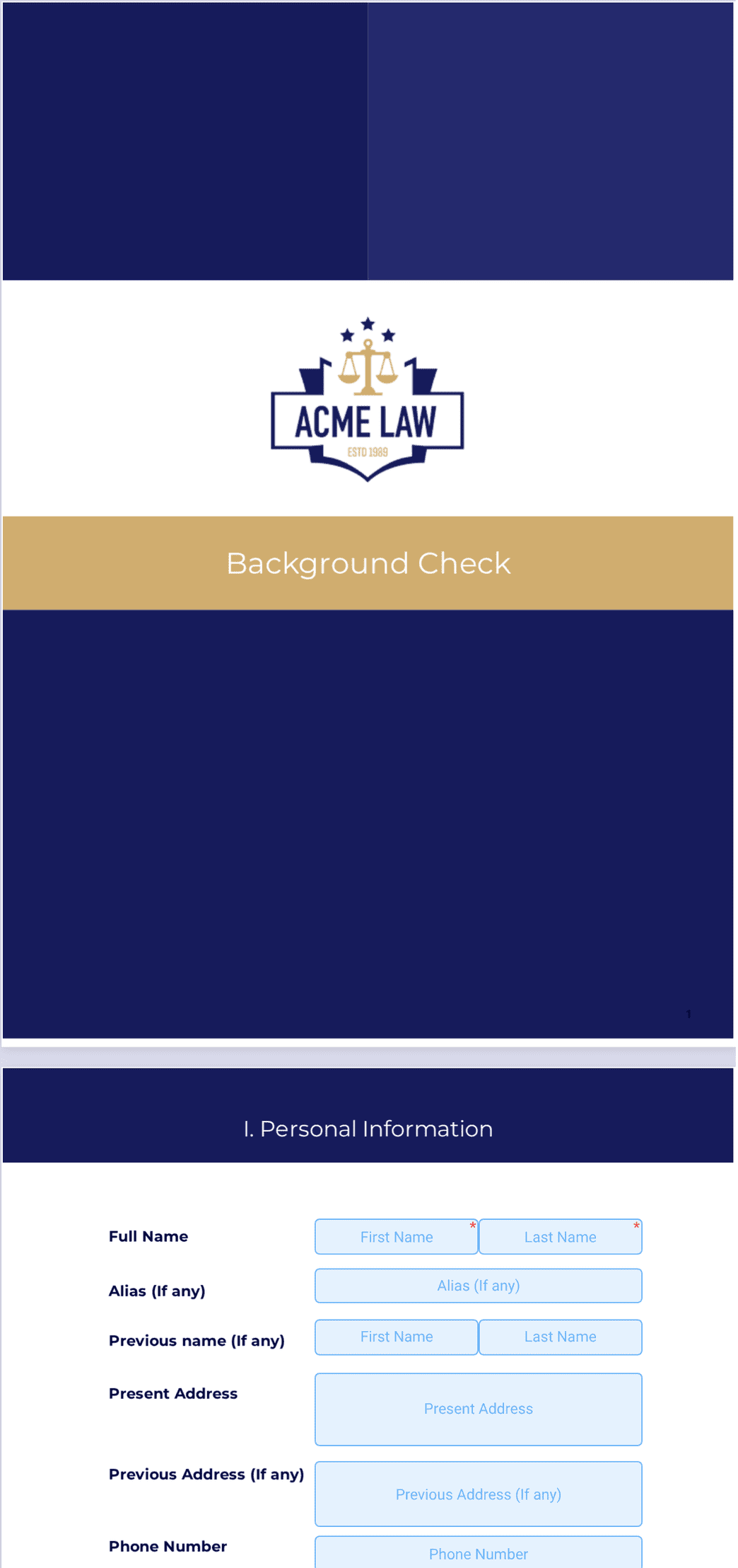 Background Check Template - PDF Templates | Jotform