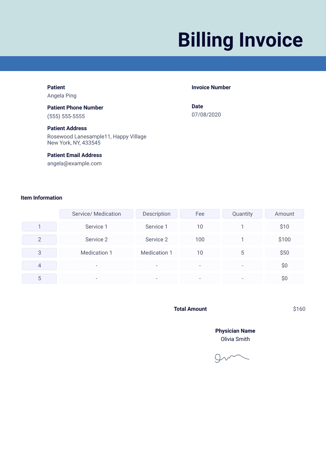 Billing Invoice Template - PDF Templates | Jotform