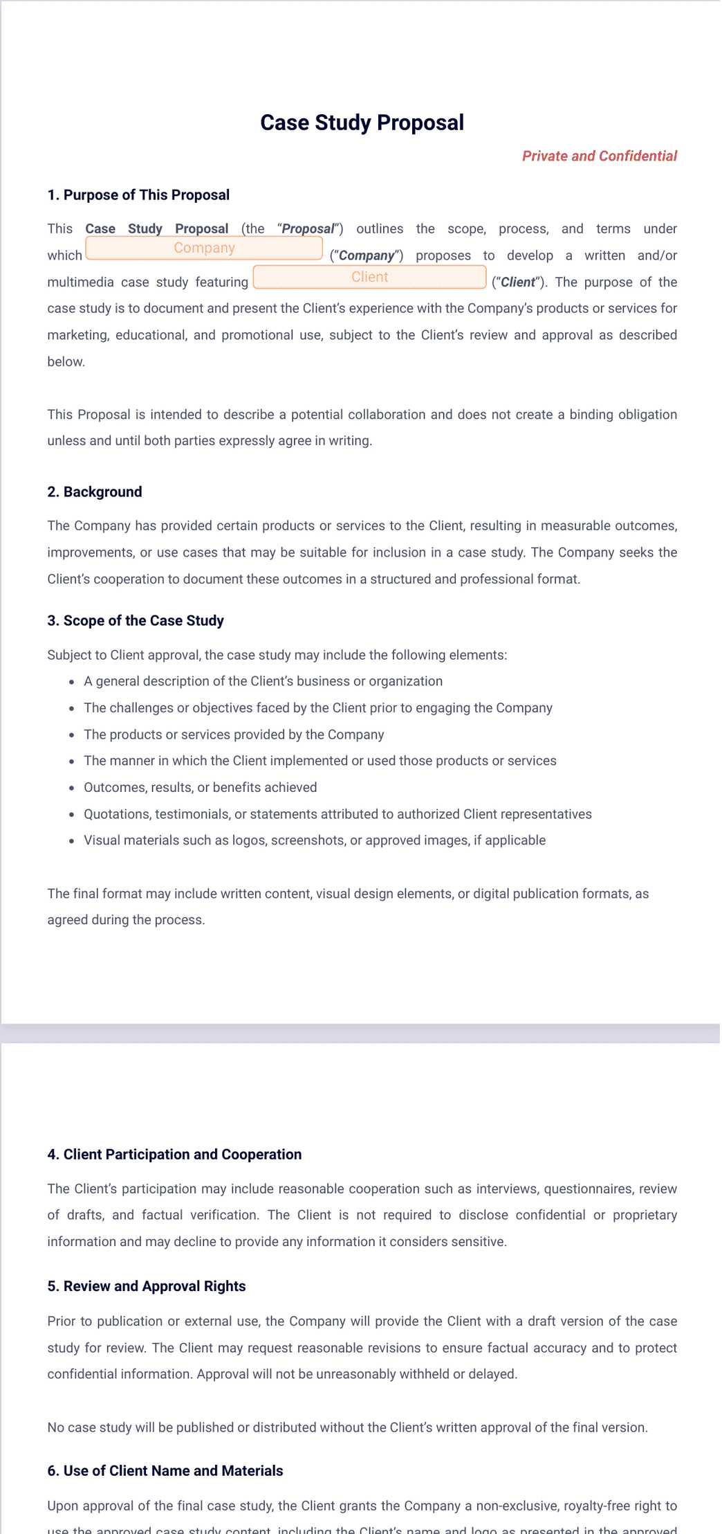 Case Study Proposal PDF Template | Jotform