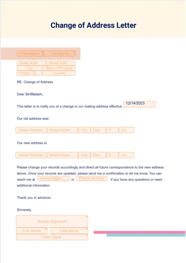 Address Changing Letter Format Gulf Of America Name Change For Gulf Of