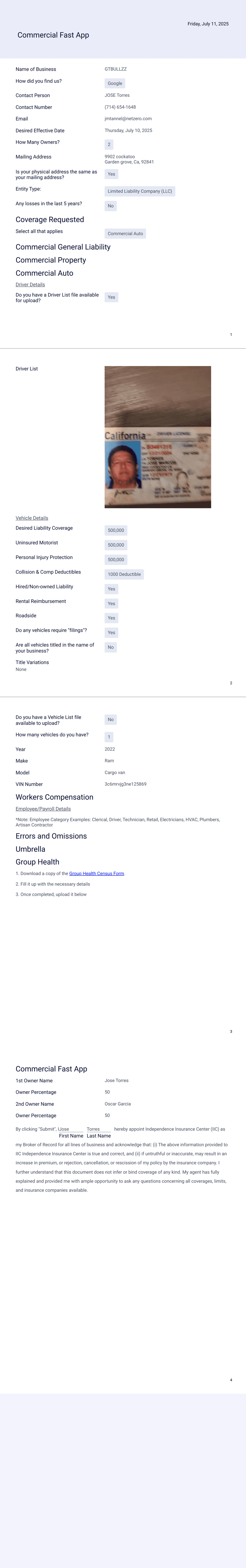 CL Fast App PDF Template | Jotform