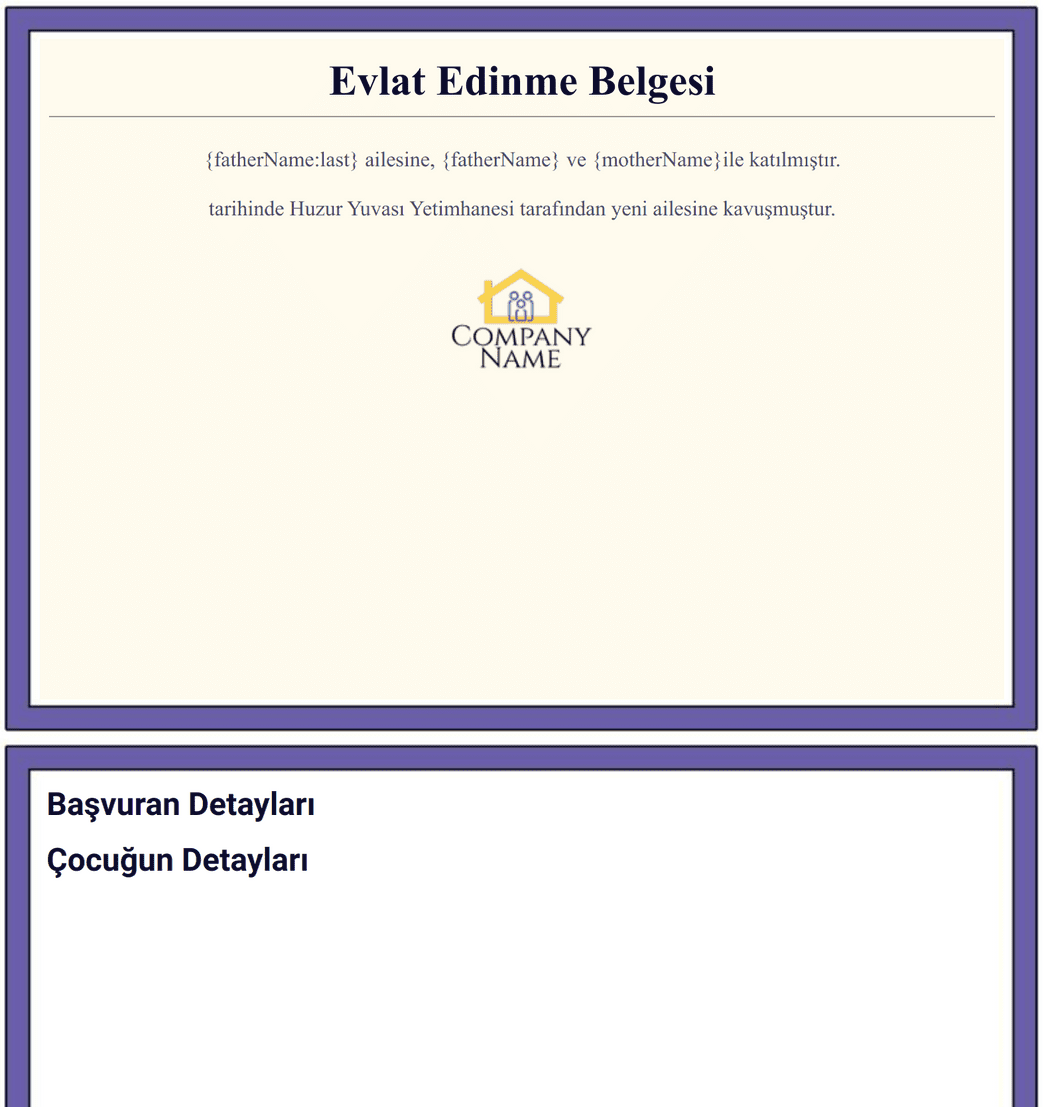 Evlat Edinme Belgesi Şablonu - PDF Şablonları | Jotform