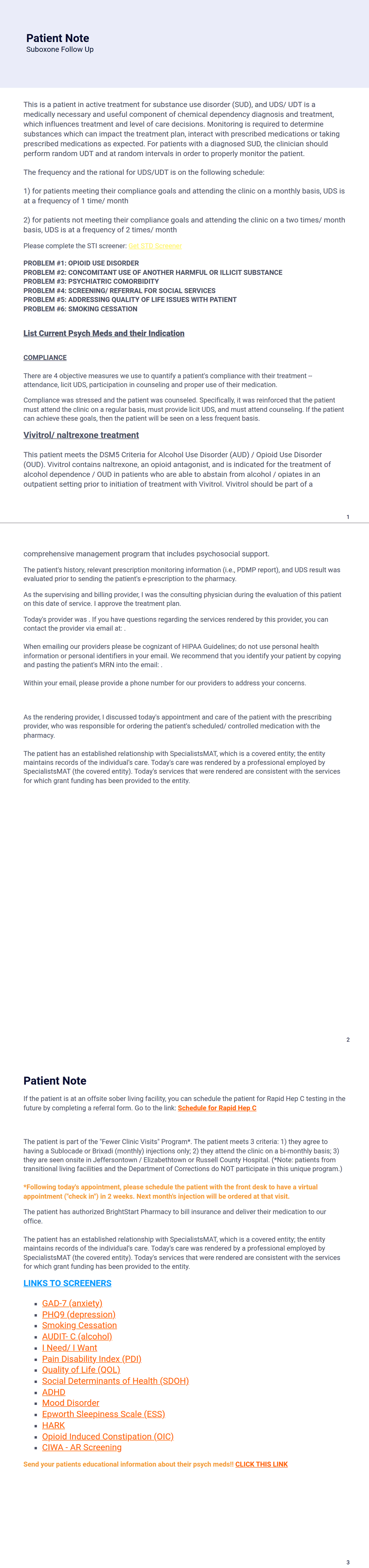 Follow up Patient Note.v3 PDF Template | Jotform