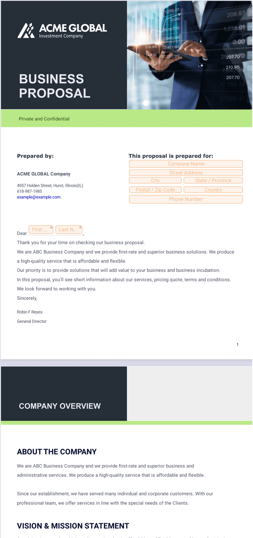 Sample Business Proposal Template