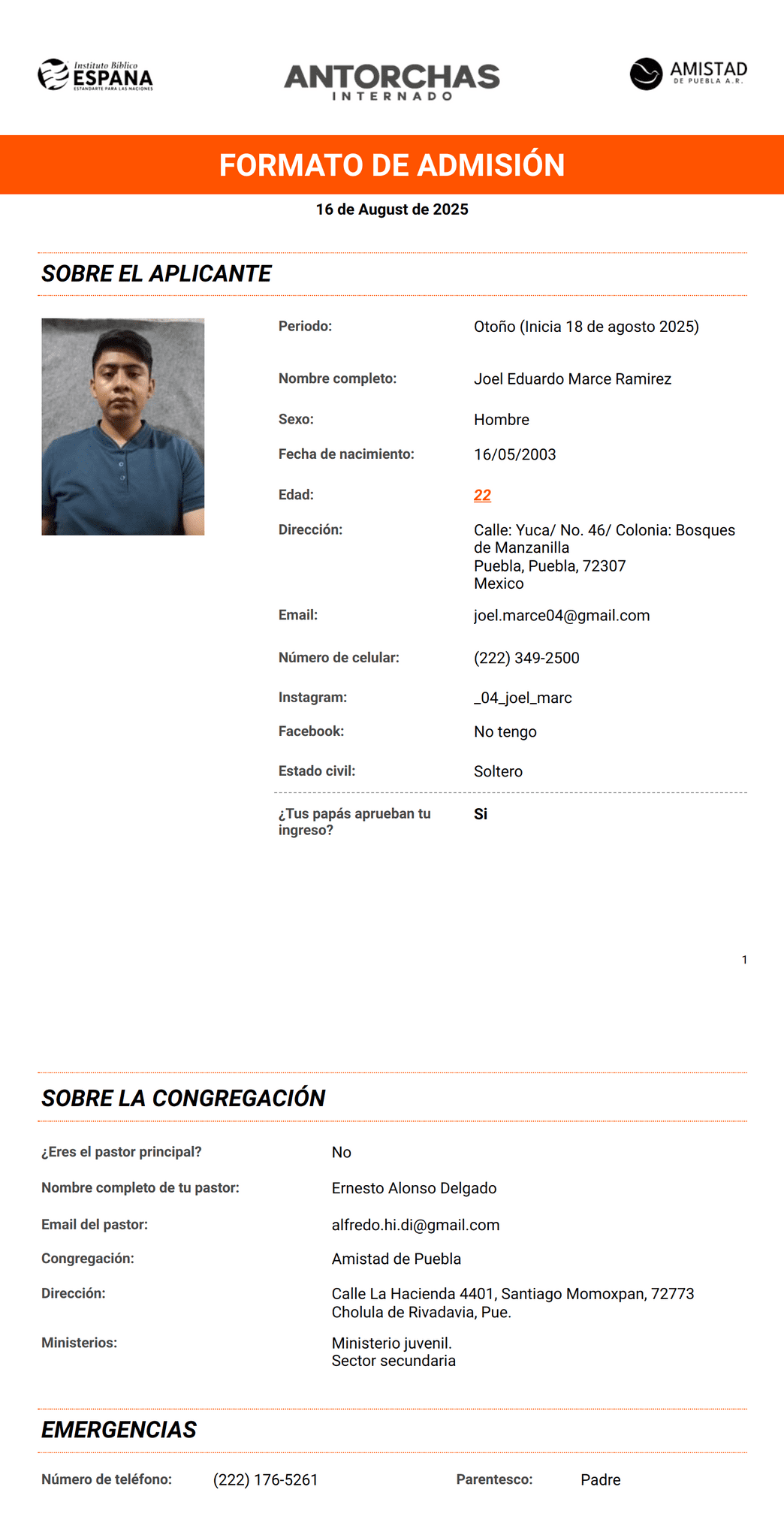 Internado Antorchas - Plantillas PDF | Jotform