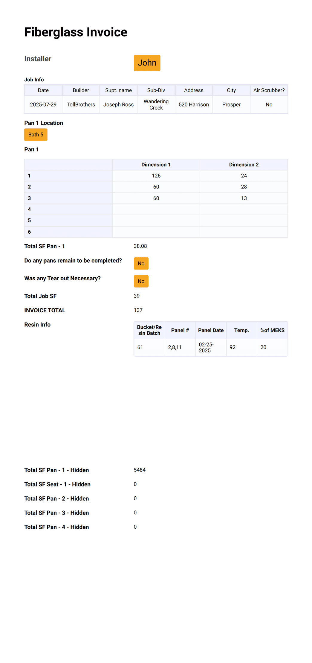 Invoice Printable PDF Template | Jotform