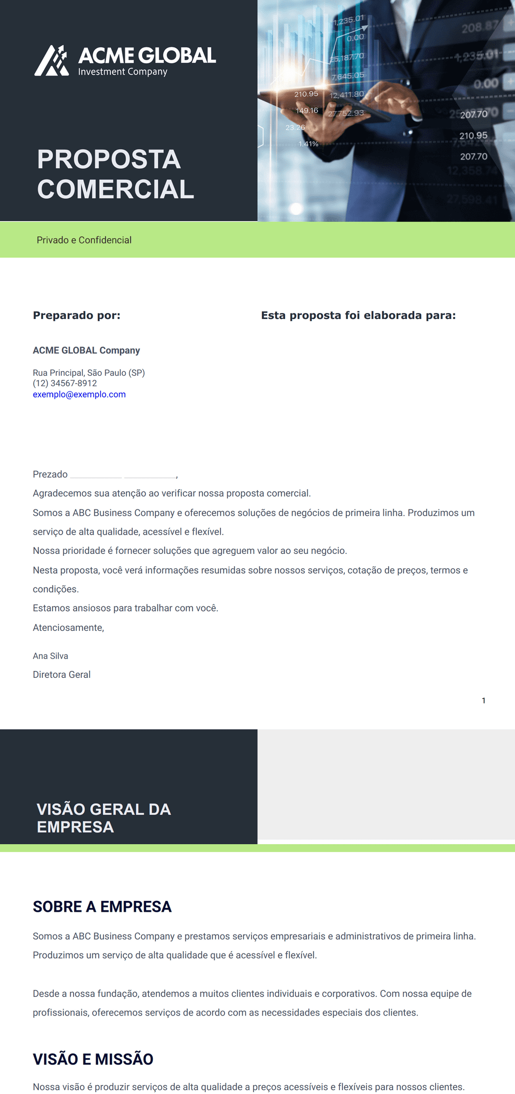 Modelo de Proposta Comercial Gratuito - Modelos para PDFs | Jotform