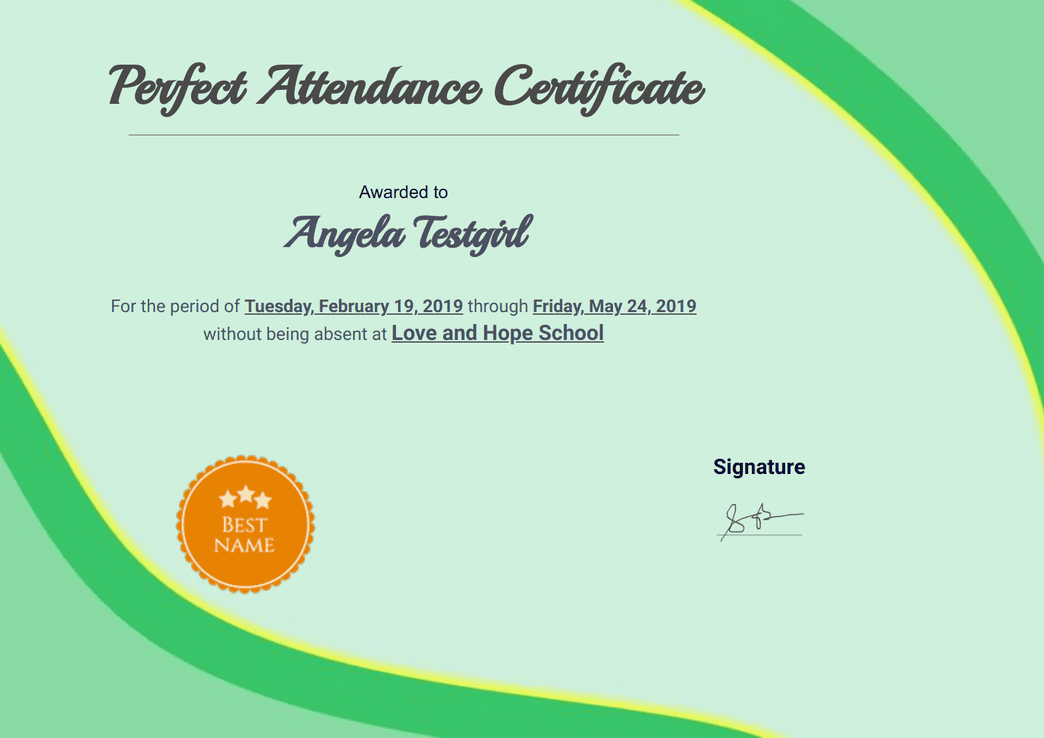 Perfect Attendance Sheet 43 Free Printable Attendance Sheet Templates