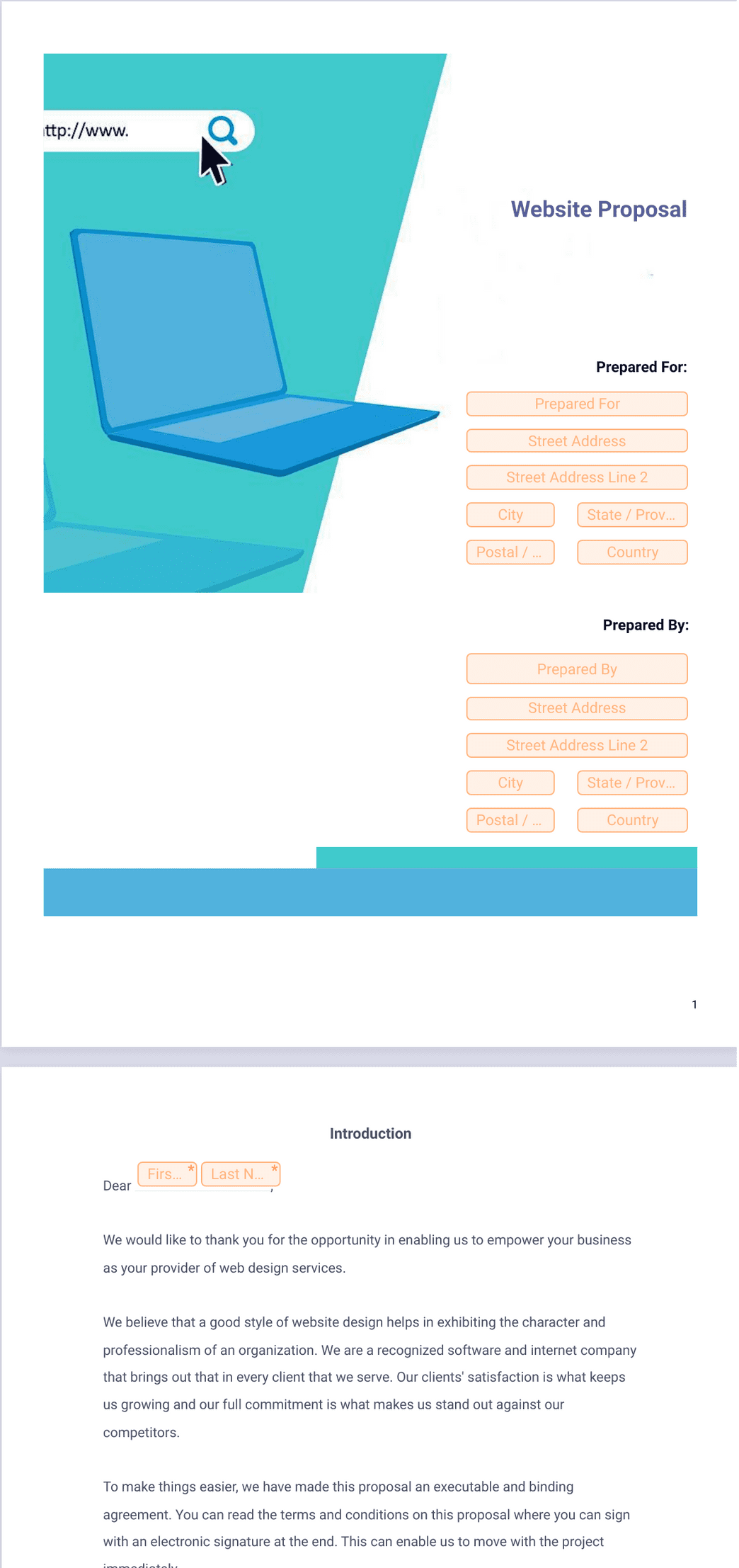 Website Proposal Template - PDF Templates | Jotform