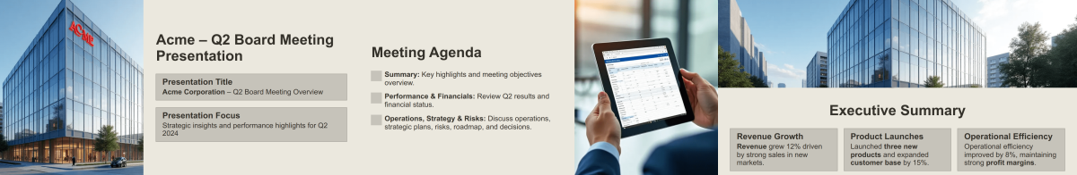 Board Meeting Presentation Template | Jotform
