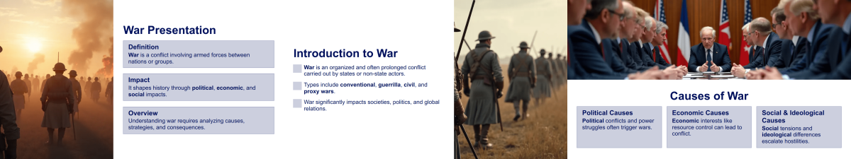 War Presentation Template | Jotform
